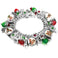 Christmas Elf Charm Bracelet with Elves in non tarnish stainless steel