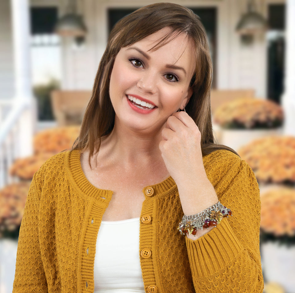 Autumn Jewelry, Fall Bracelet, Fall Jewelry, Pumpkin Jewelry