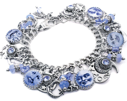 Blue Moon Charm Bracelet – Celestial Jewelry Gift