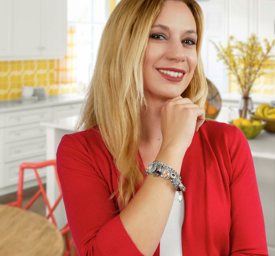 Chef Charm Bracelet Gift with Personalized Engraved Cooks Name