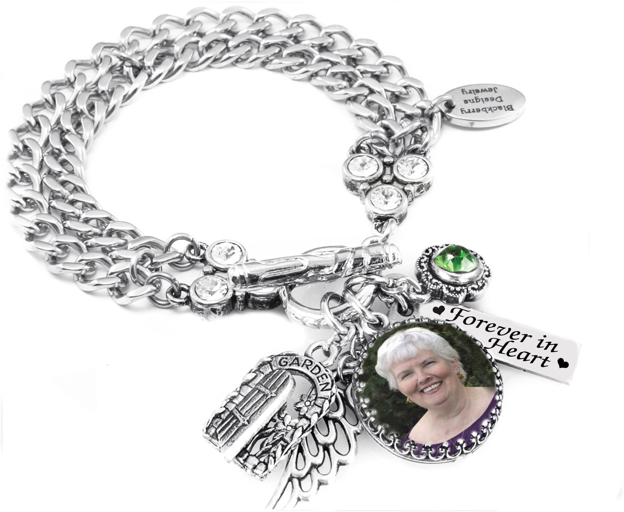 Personalized Remembrance Bracelet with Photo Charm