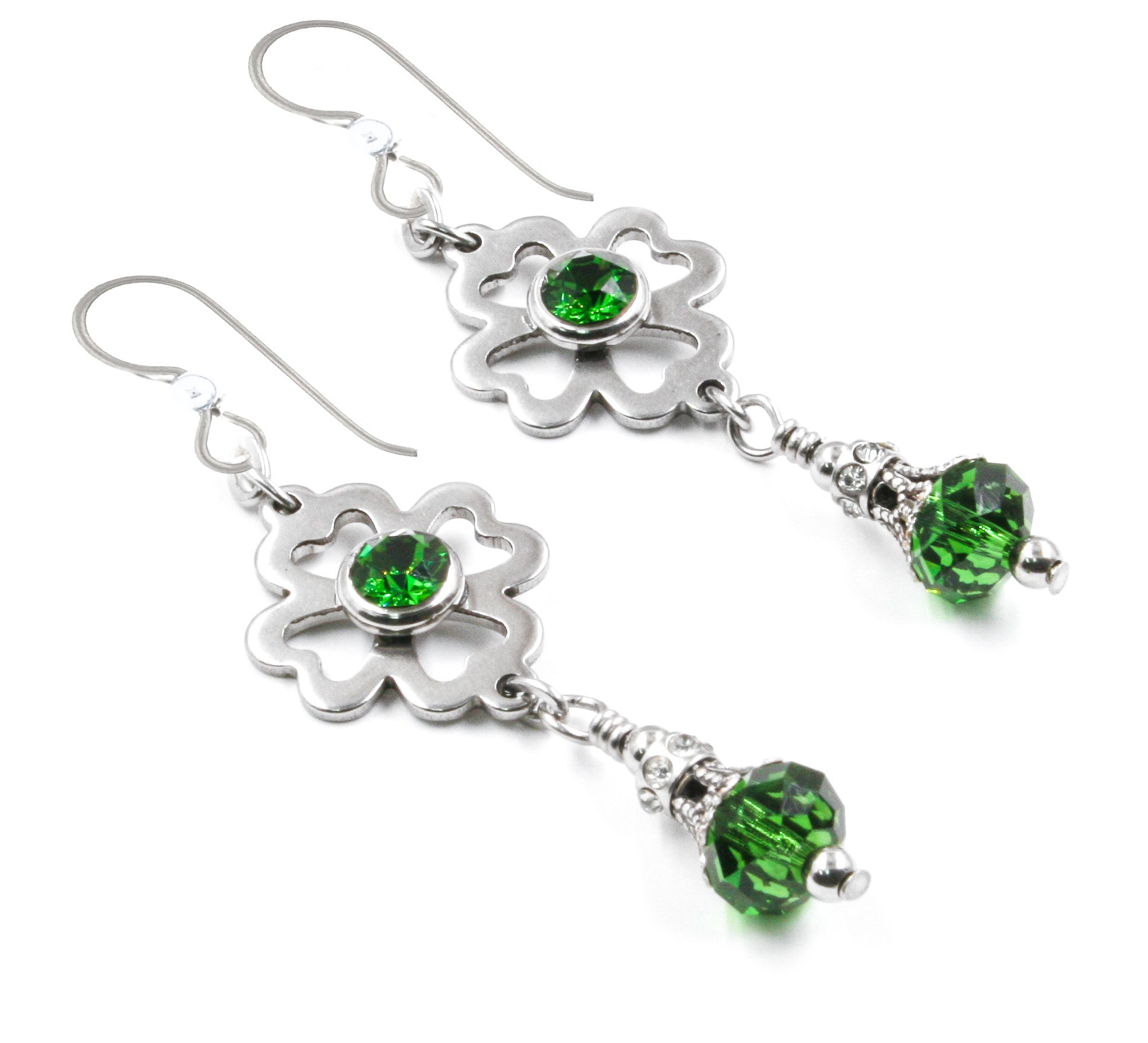 Irish and Four Leaf Clover Earrings